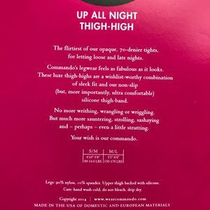 Commando | Accessories | Commando Up All Night Thigh High Opaque Tights ...